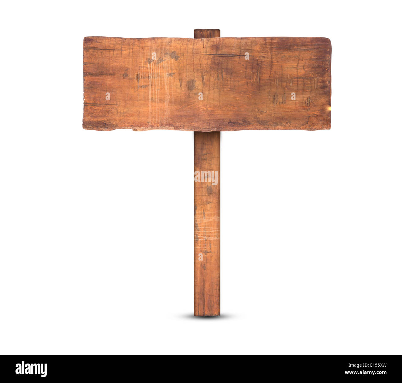 Wooden old sign isolated on background white Stock Photo - Alamy