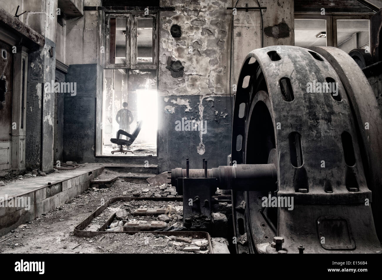 Ghost in an abandoned factory Stock Photo - Alamy