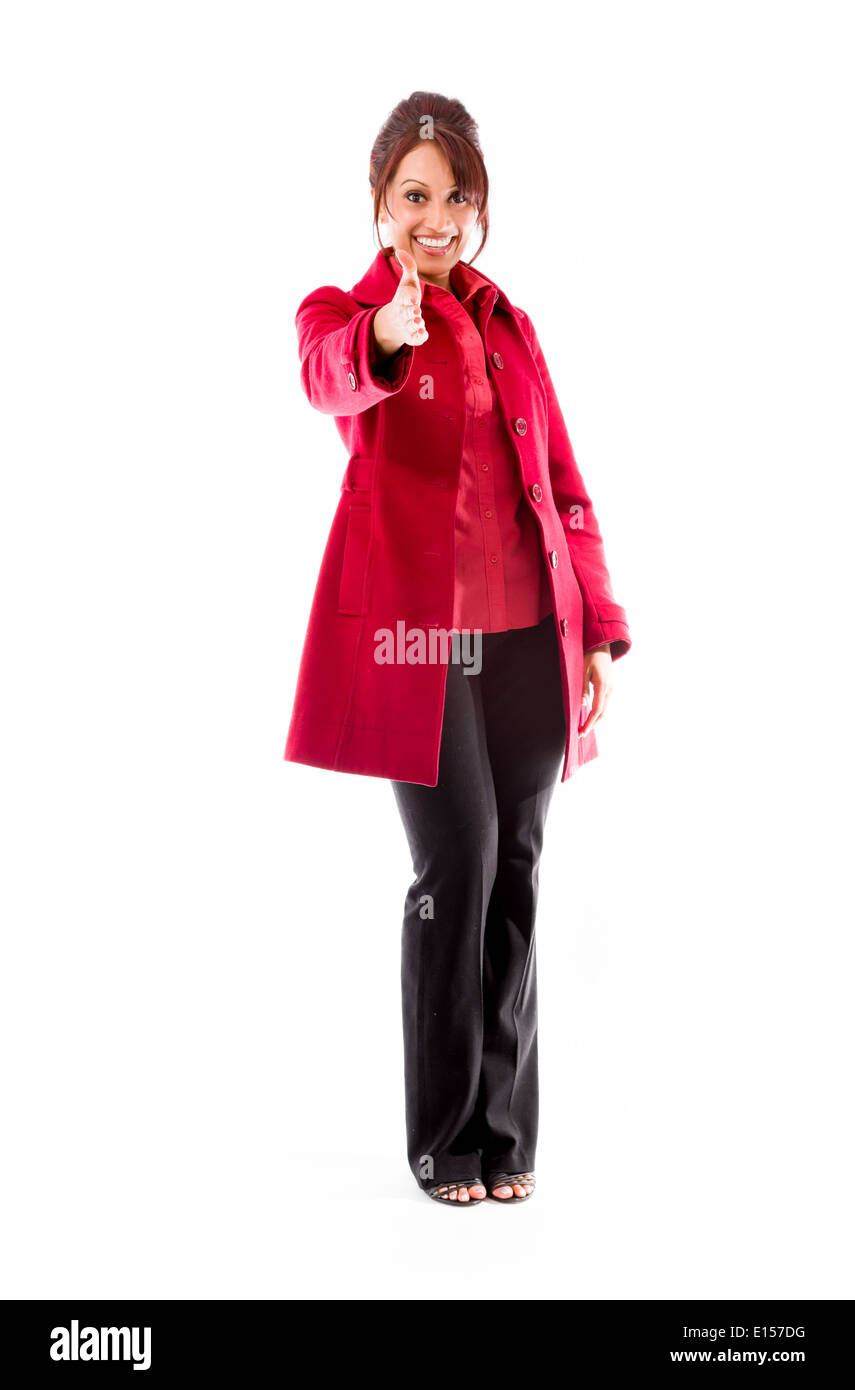 Indian young woman offering hand for handshake Stock Photo - Alamy Indian young woman offering hand for handshake Stock Photo - Alamy