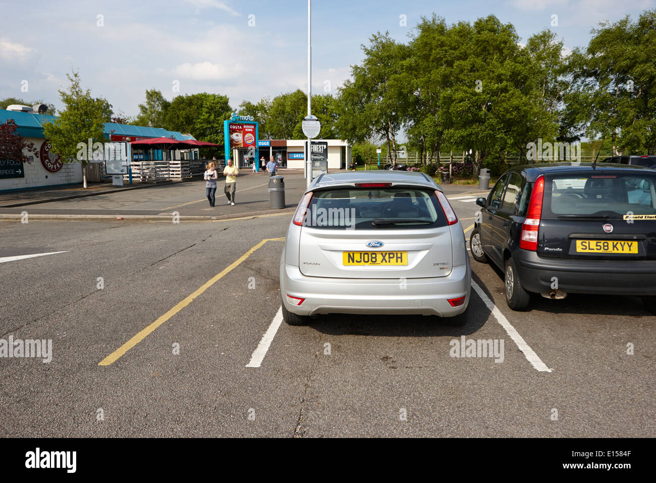 cars parked at southwaite services on the m6 motorway cumbria uk Stock ...