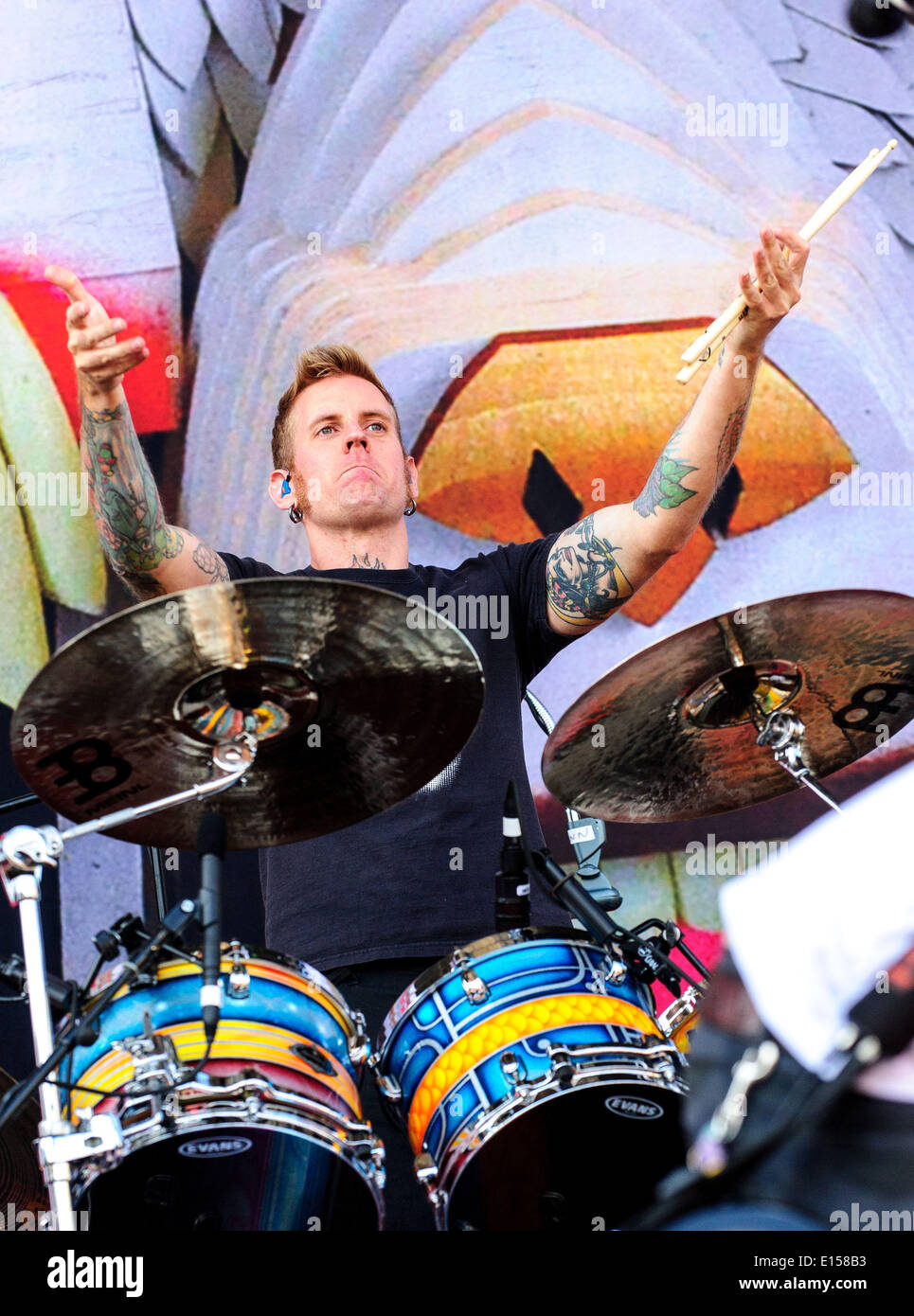 Columbus, Ohio, USA. 18th May, 2014. Mastodon on stage at Rock On The ...