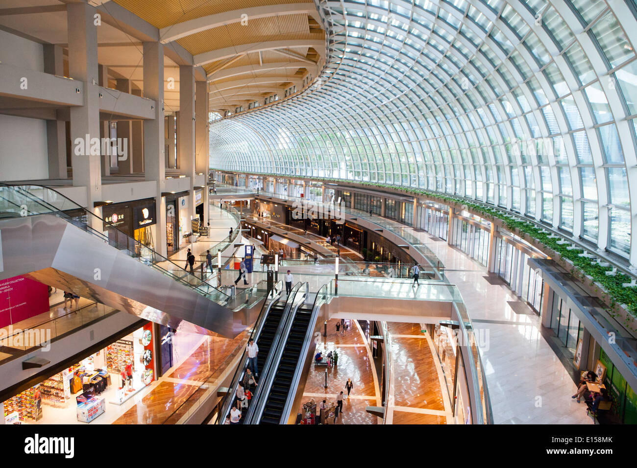 Marina Bay, Singapore - Apr 7 - The interior of Marina Bay Sands ...