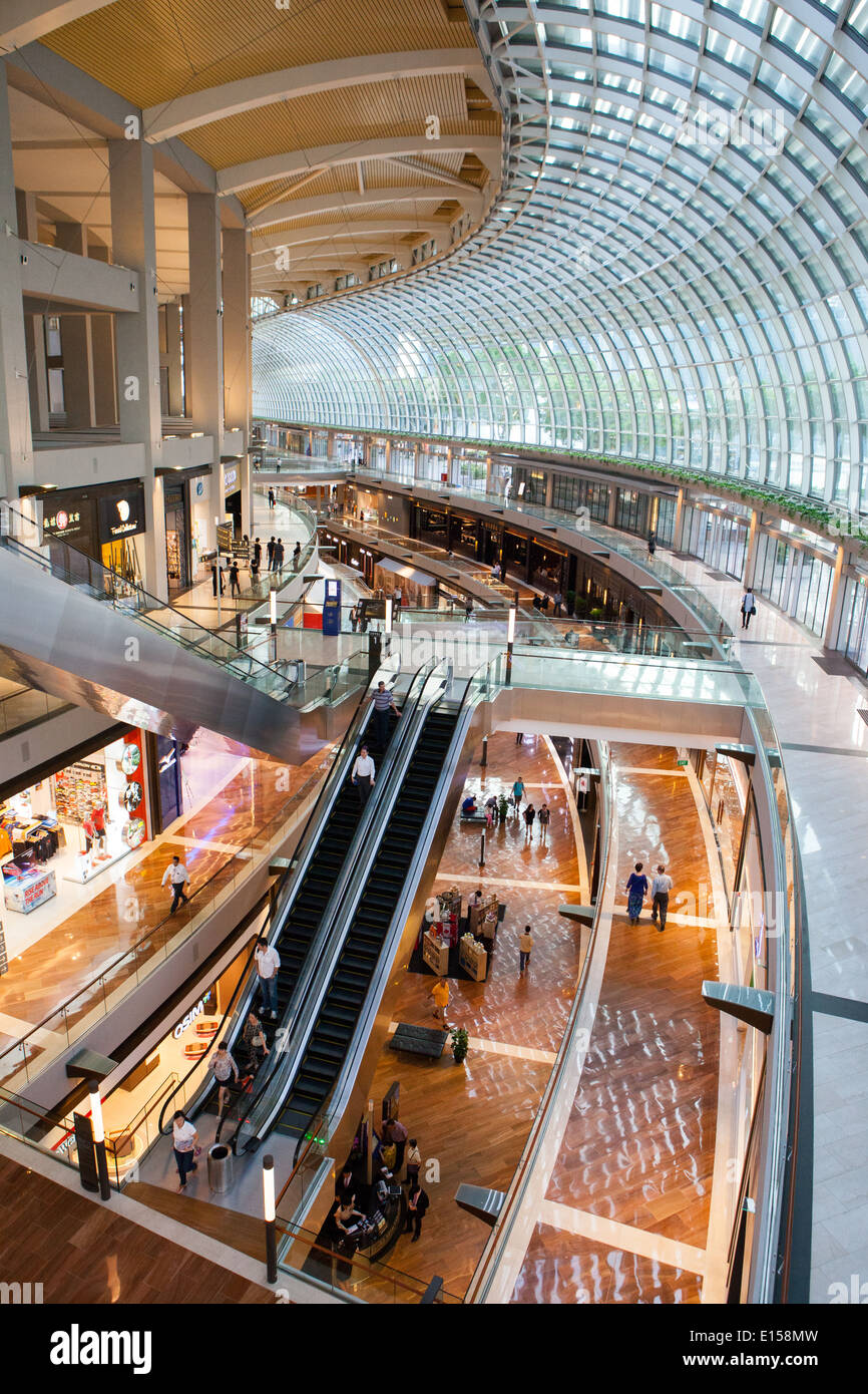 Marina Bay, Singapore - Apr 7 - The interior of Marina Bay Sands ...