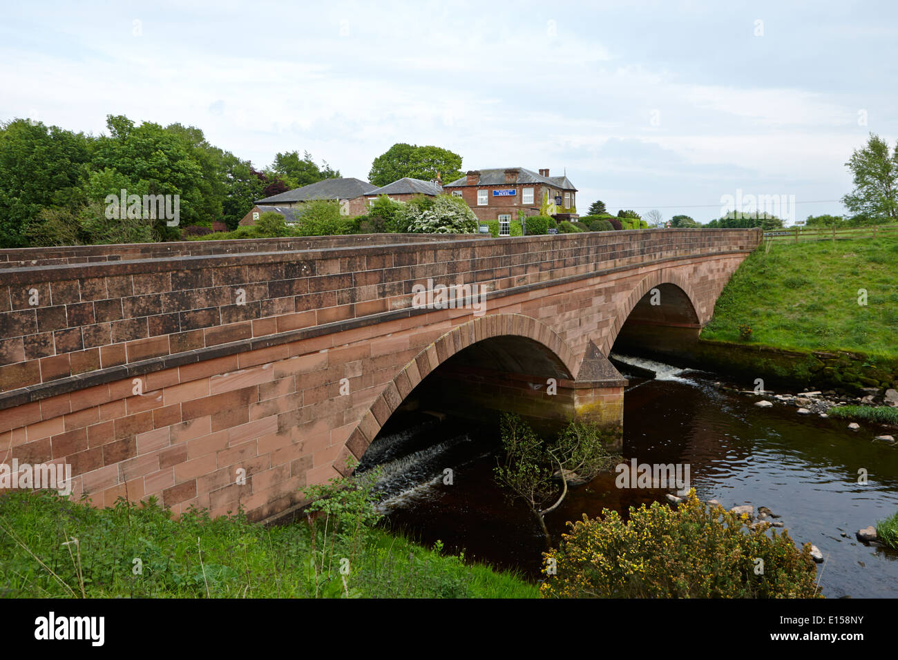 sark bridge over the river sark which forms the scotland england border ...
