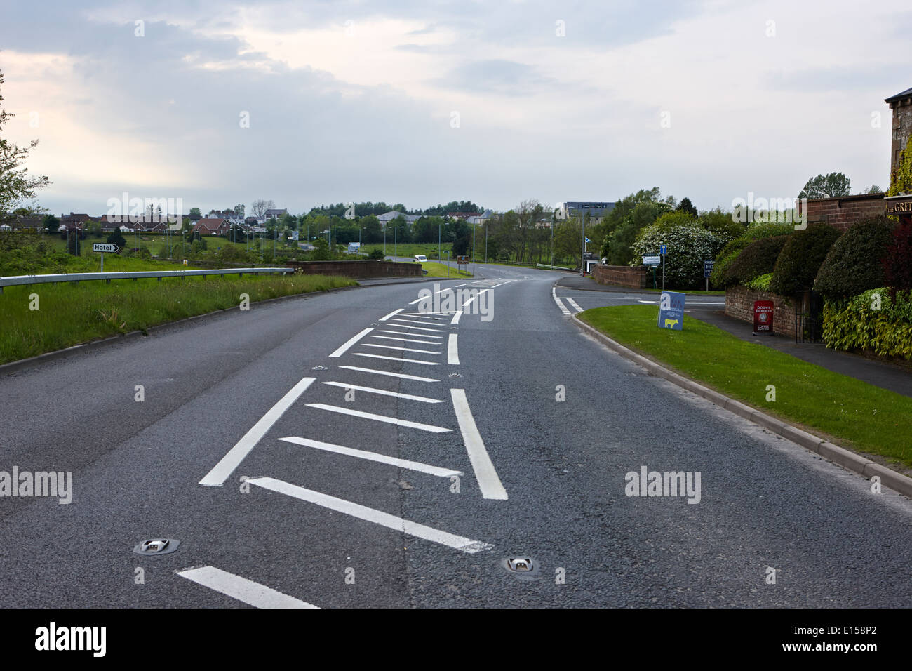 B7076 and sark bridge over the river sark which forms the scotland ...
