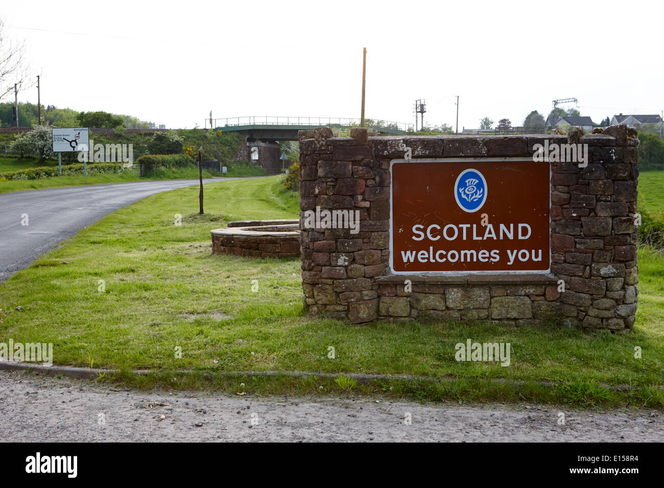 Scotland england border sign hi-res stock photography and images - Alamy