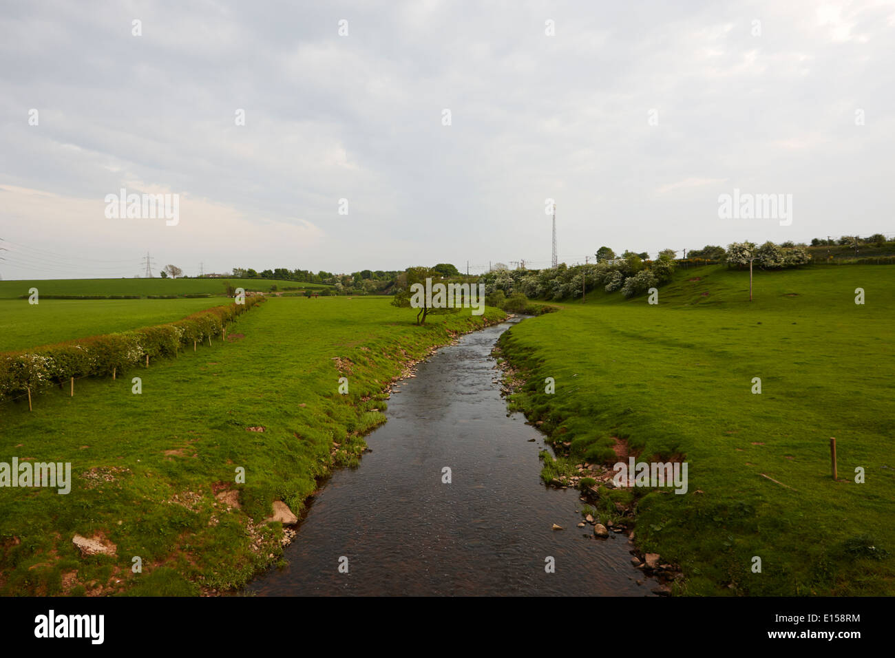 river sark which forms the scotland england border between dumfries and ...