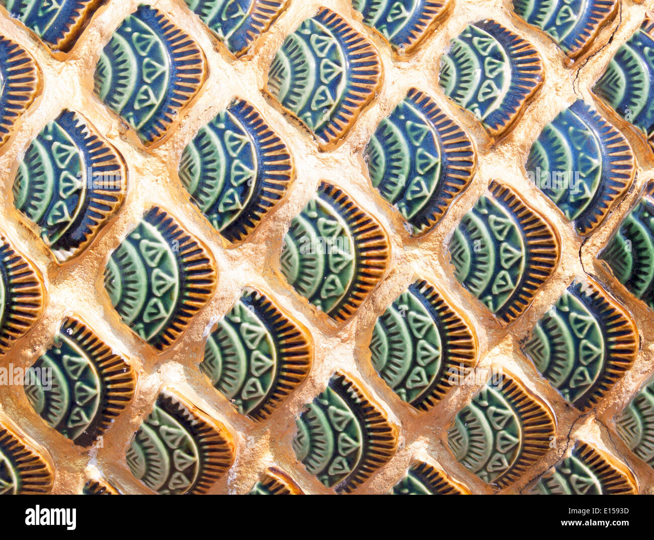 Abstract background scales walls made of concrete tiles Stock Photo - Alamy