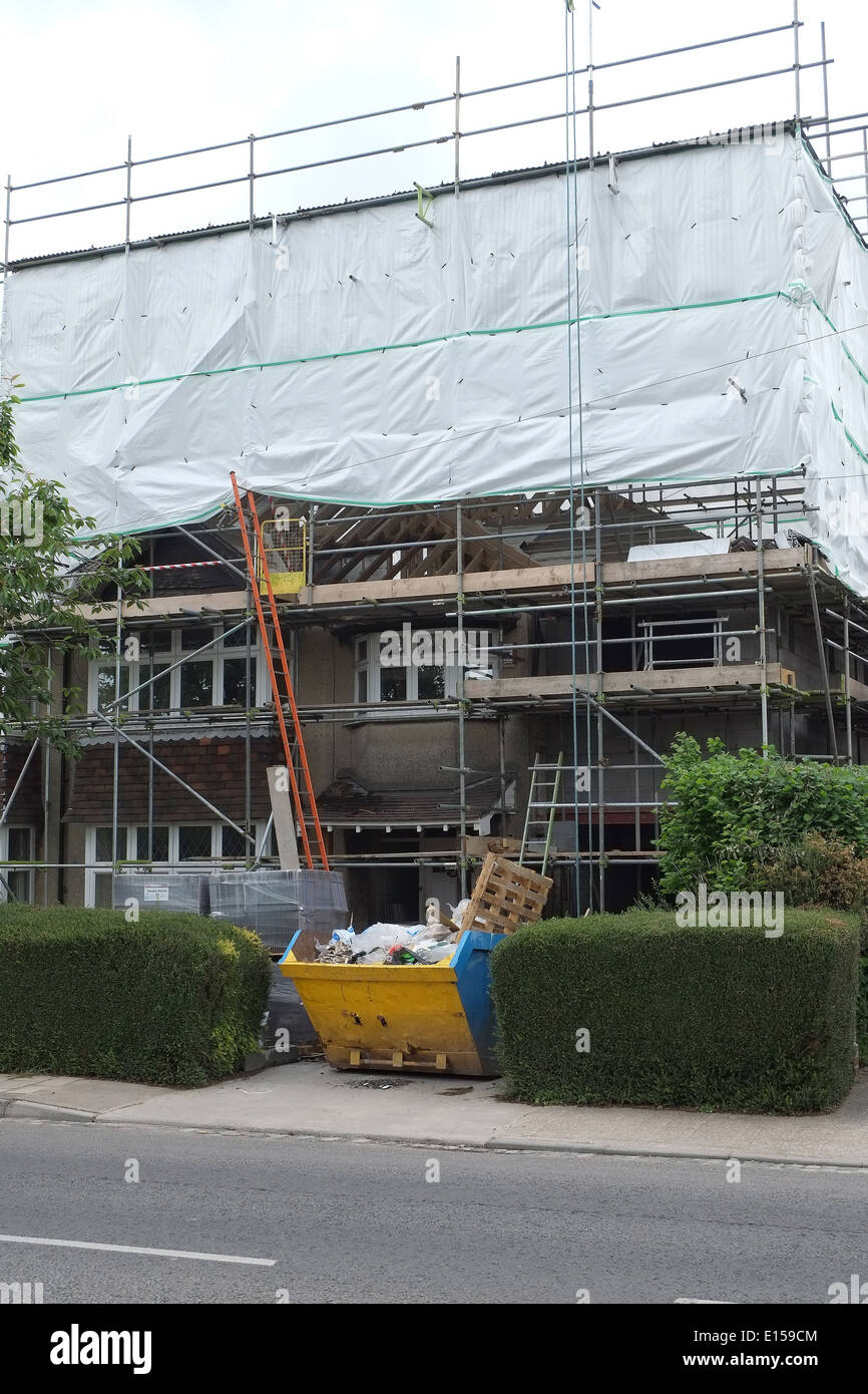 Inter war period houses under going refurbishment maintenance and ...