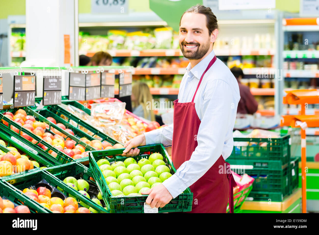 Hypermarket clerk hi-res stock photography and images - Alamy