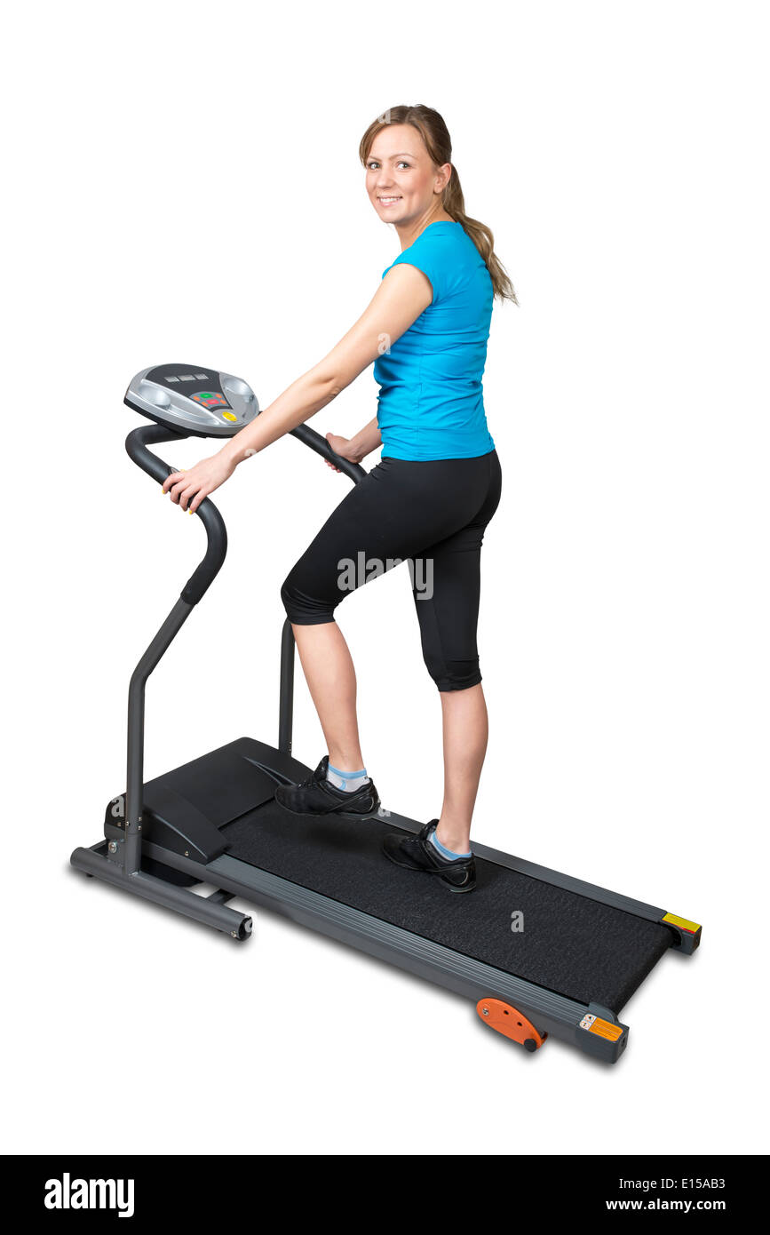 Girl on treadmill hi-res stock photography and images - Alamy