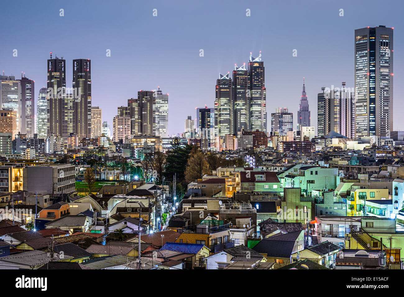 Tokyo, Japan office buildings in Shinjuku Stock Photo - Alamy