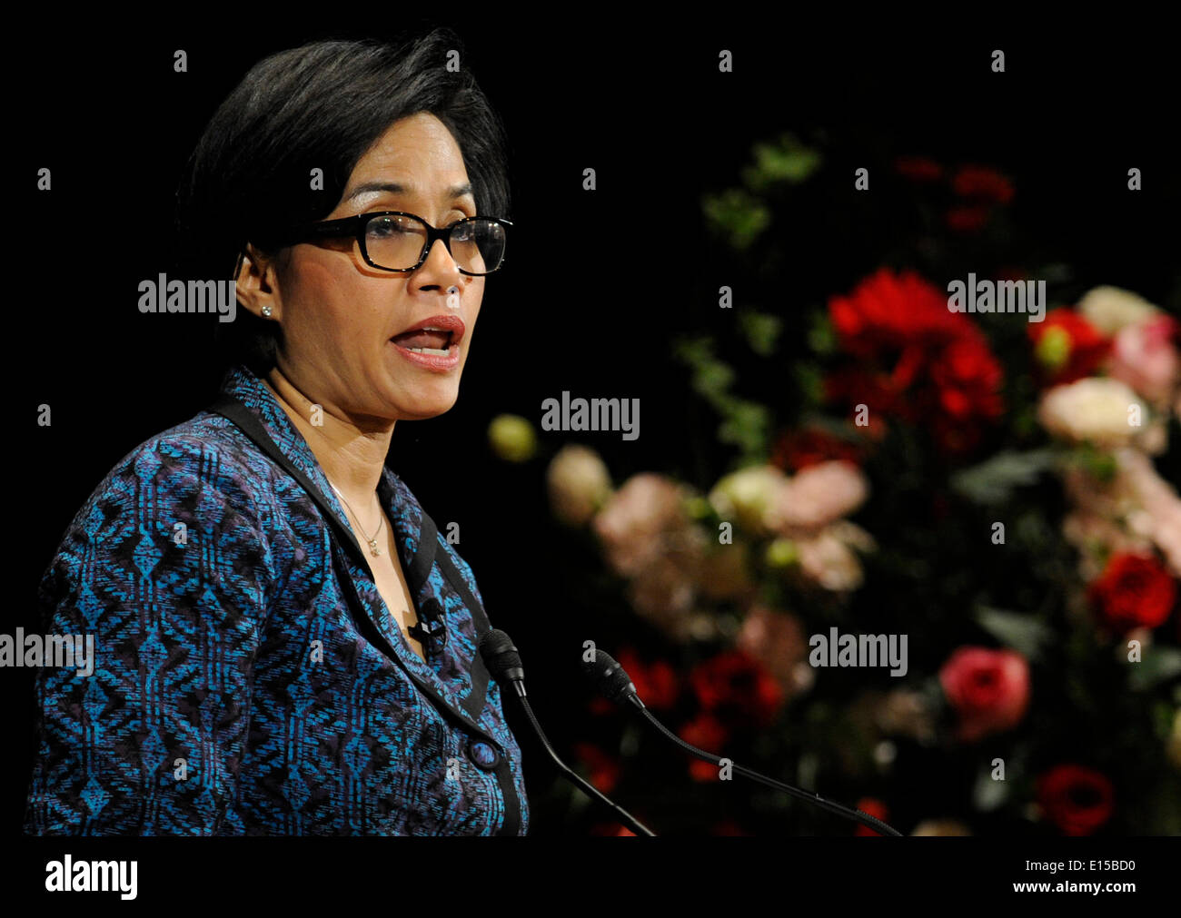 Tokyo, Japan. 23rd May, 2014. World Bank Managing Director Sri Mulyani ...
