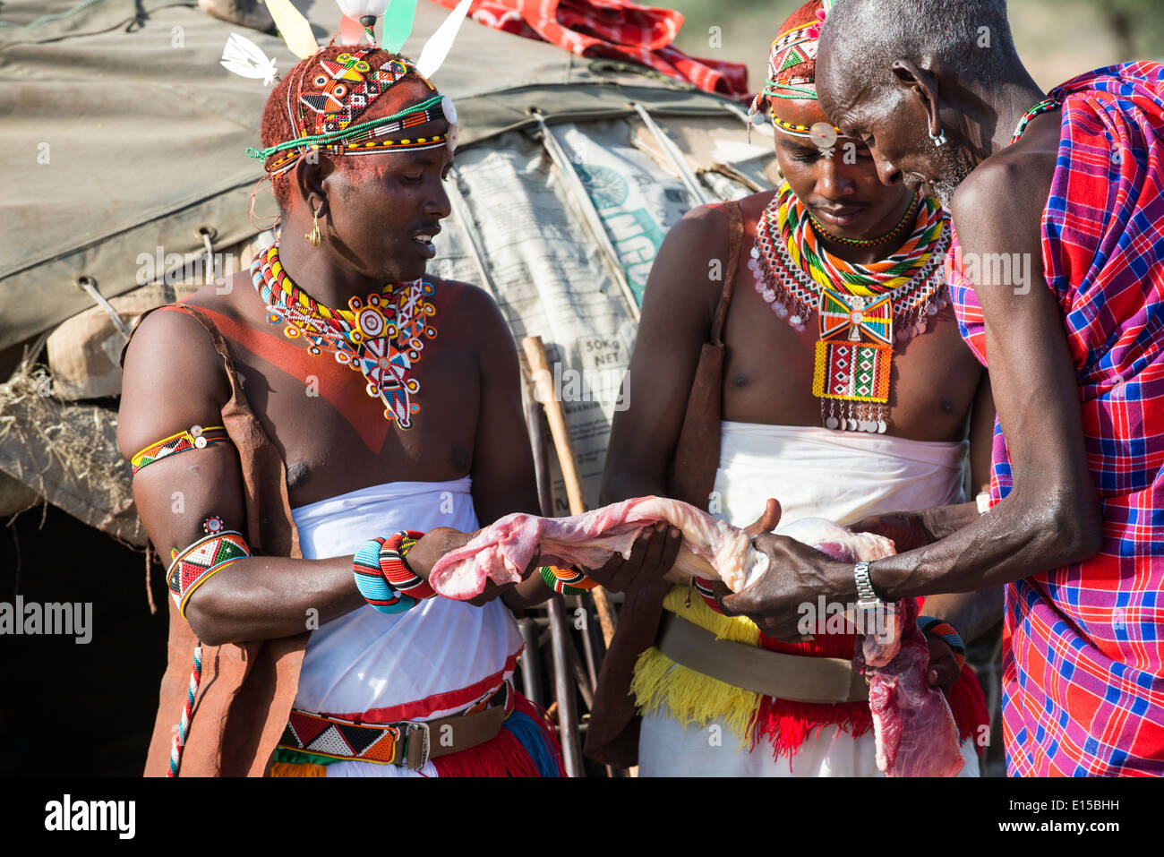 A samburu warrior on his wedding day Stock Photo - Alamy