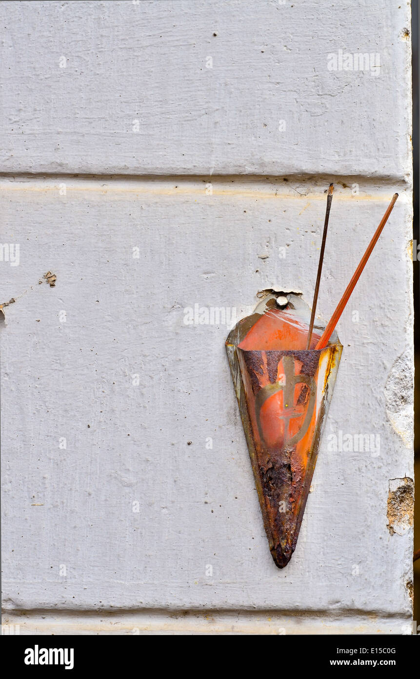 old Red chinese incense Stock Photo - Alamy