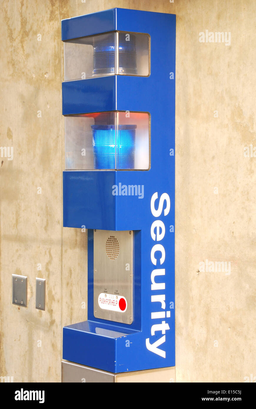 Security station at a public transit station in Portland Oregon Stock ...