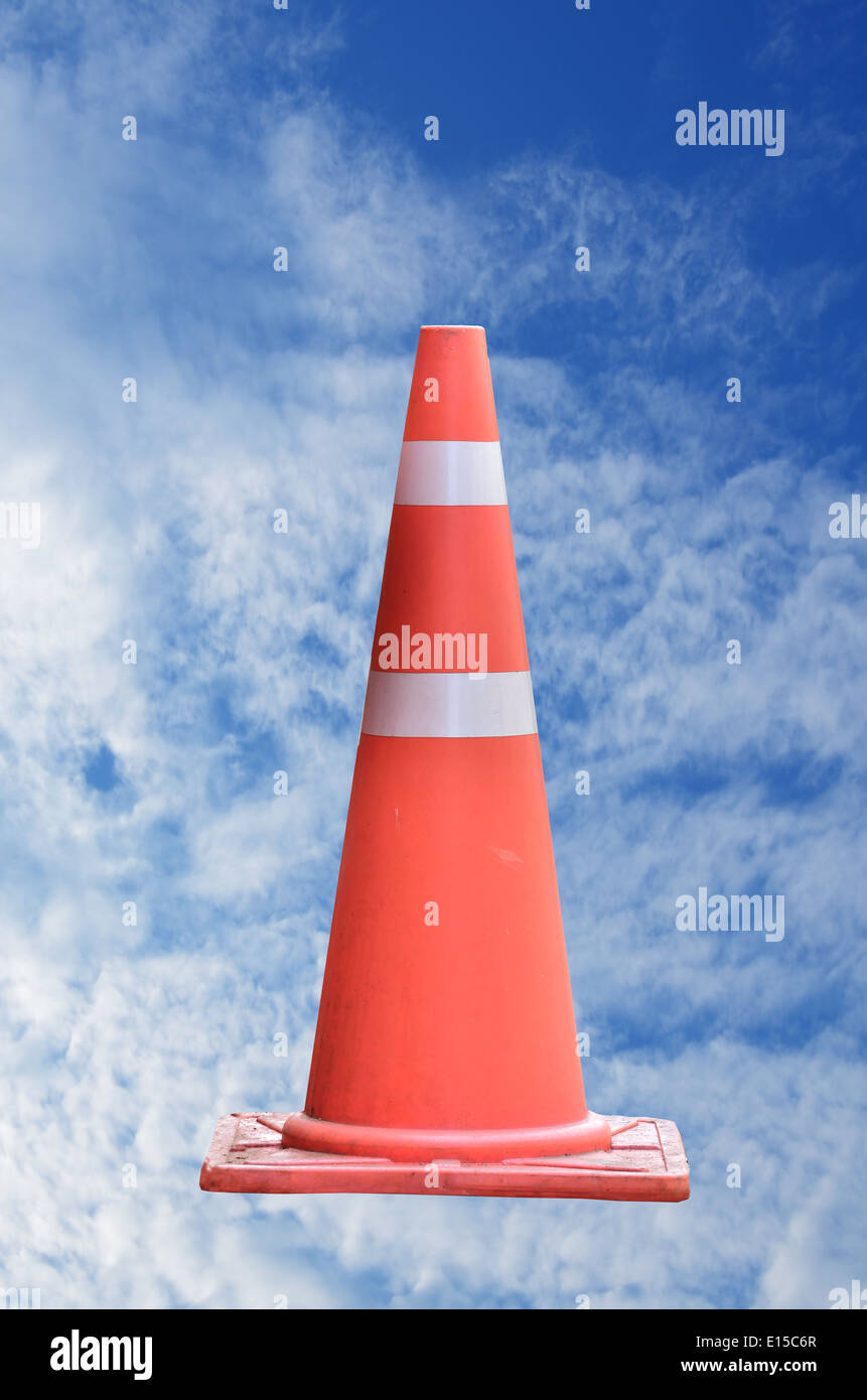 Traffic cone and blue hi-res stock photography and images - Alamy