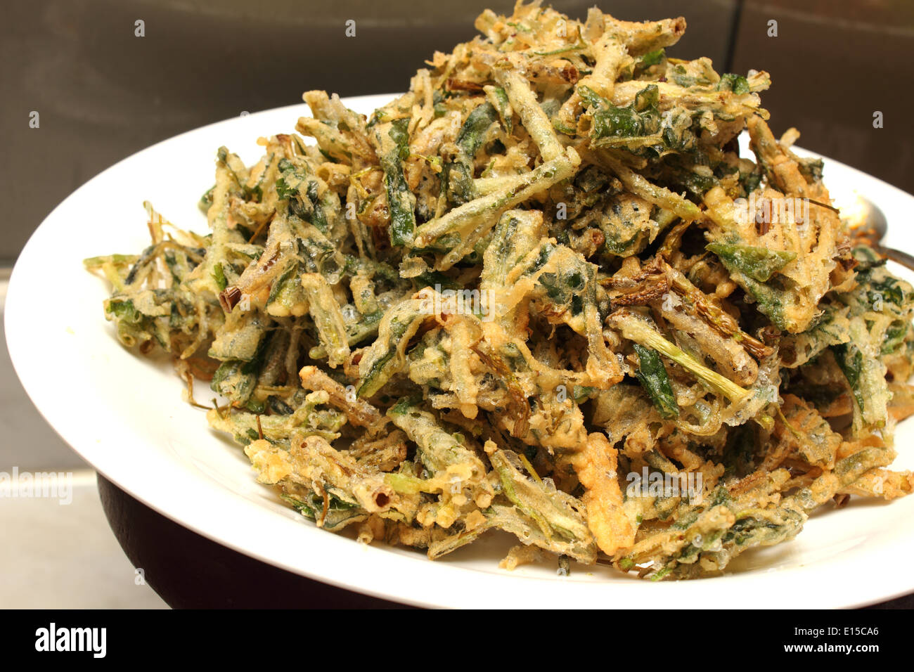 view of Vegetable fritters are a popular snack Stock Photo - Alamy