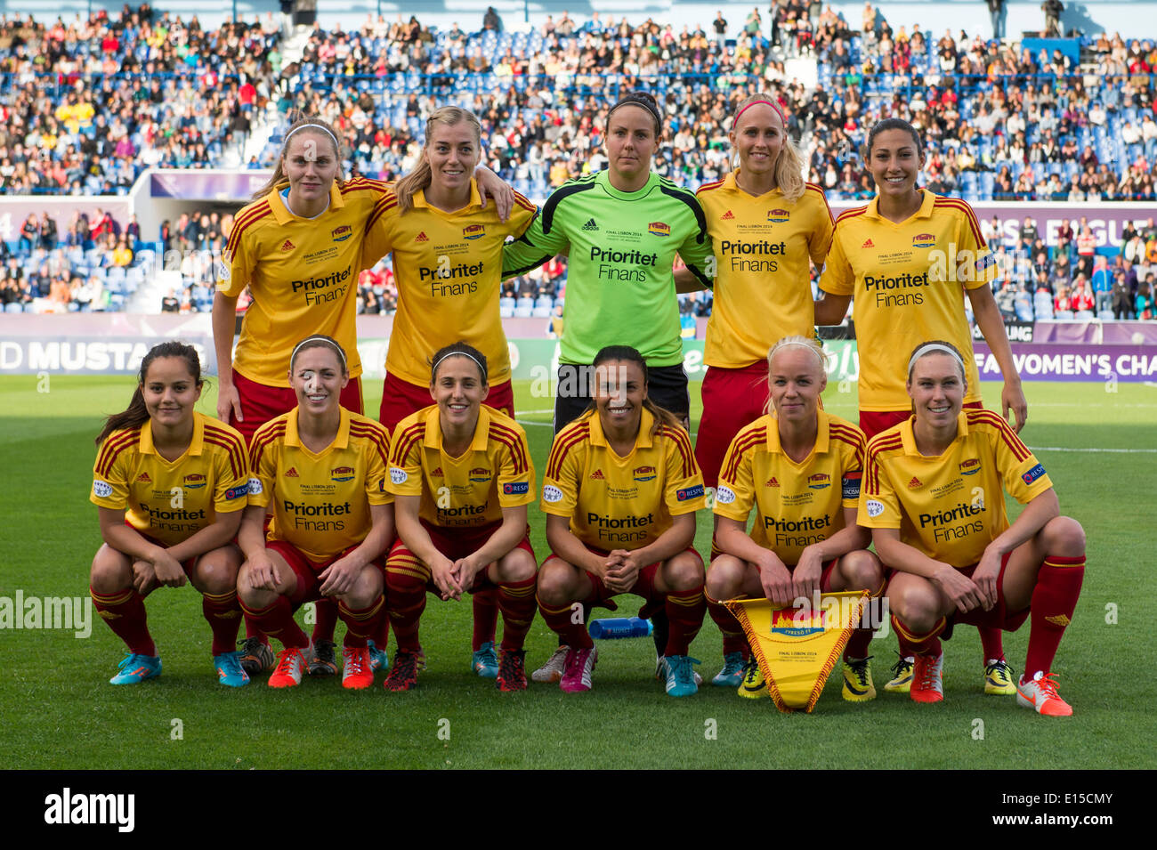 Lisbon, Portugal. 22nd May, 2014. Tyreso team group line-up Football ...