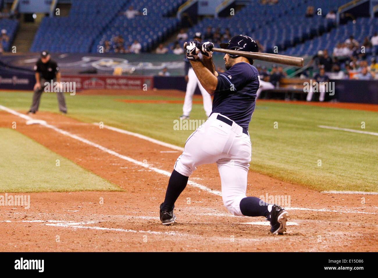St. Petersburg, Florida, USA. 22nd May 2014. Tampa Bay Rays left ...