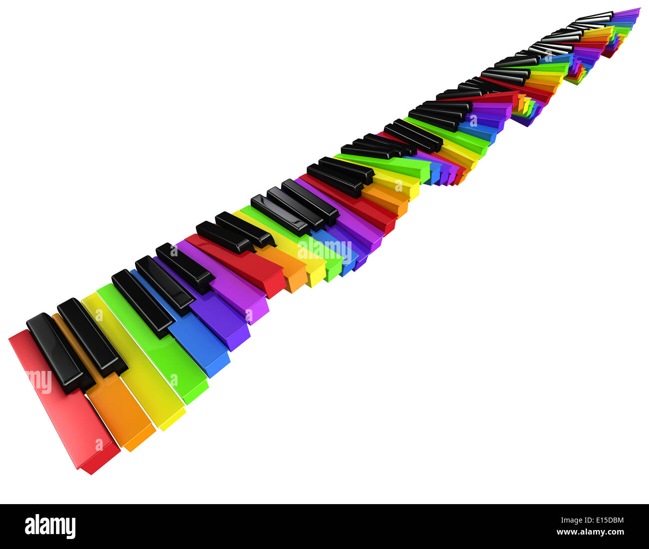 Coloured piano keys hi-res stock photography and images - Alamy