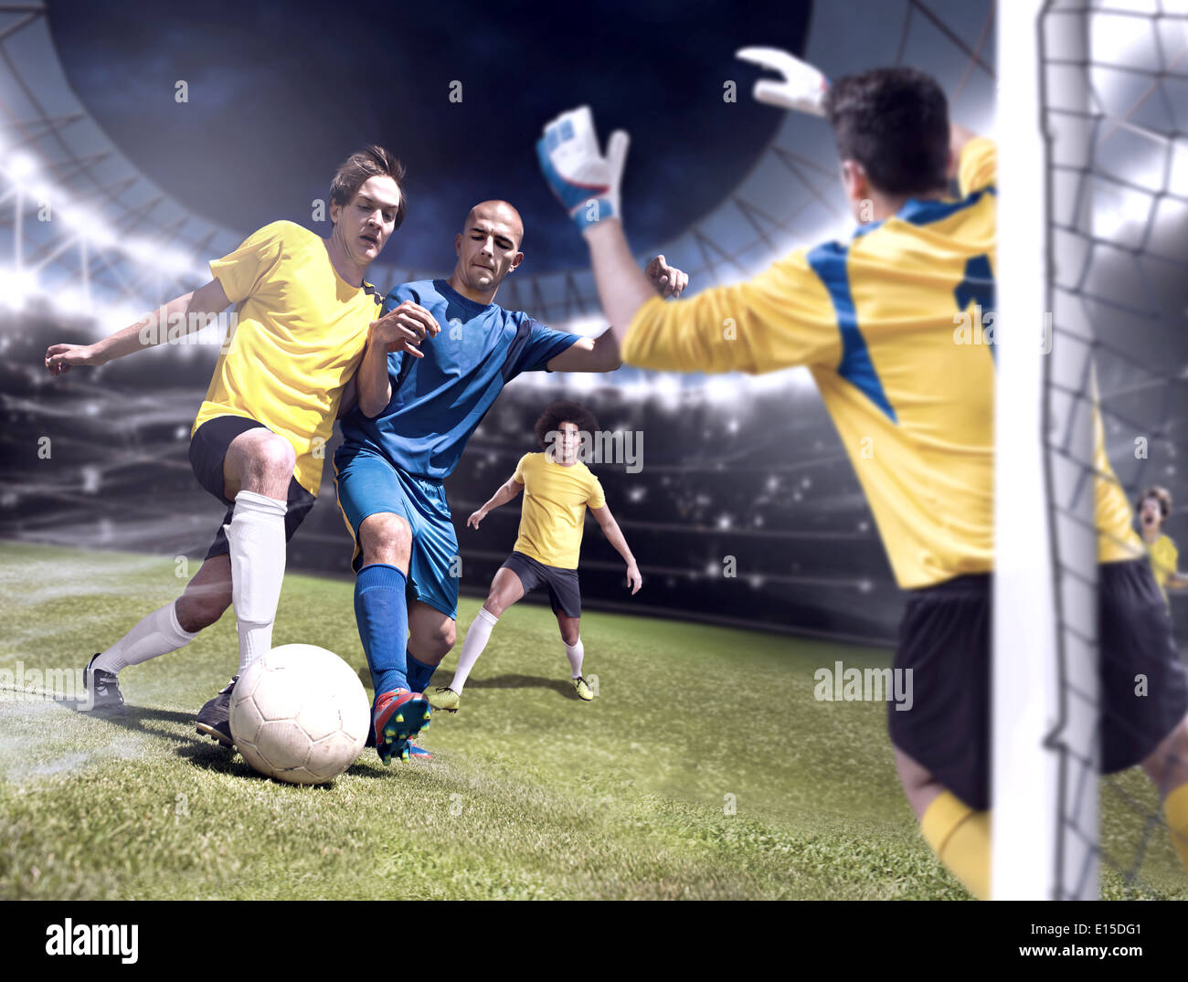 Football soccer scoring goal hi-res stock photography and images - Alamy
