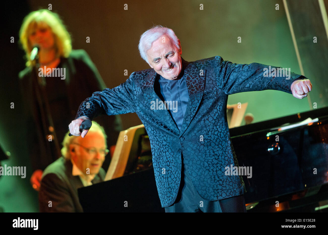 Berlin, Germany. 22nd May, 2014. Charles Aznavour sings during the ...