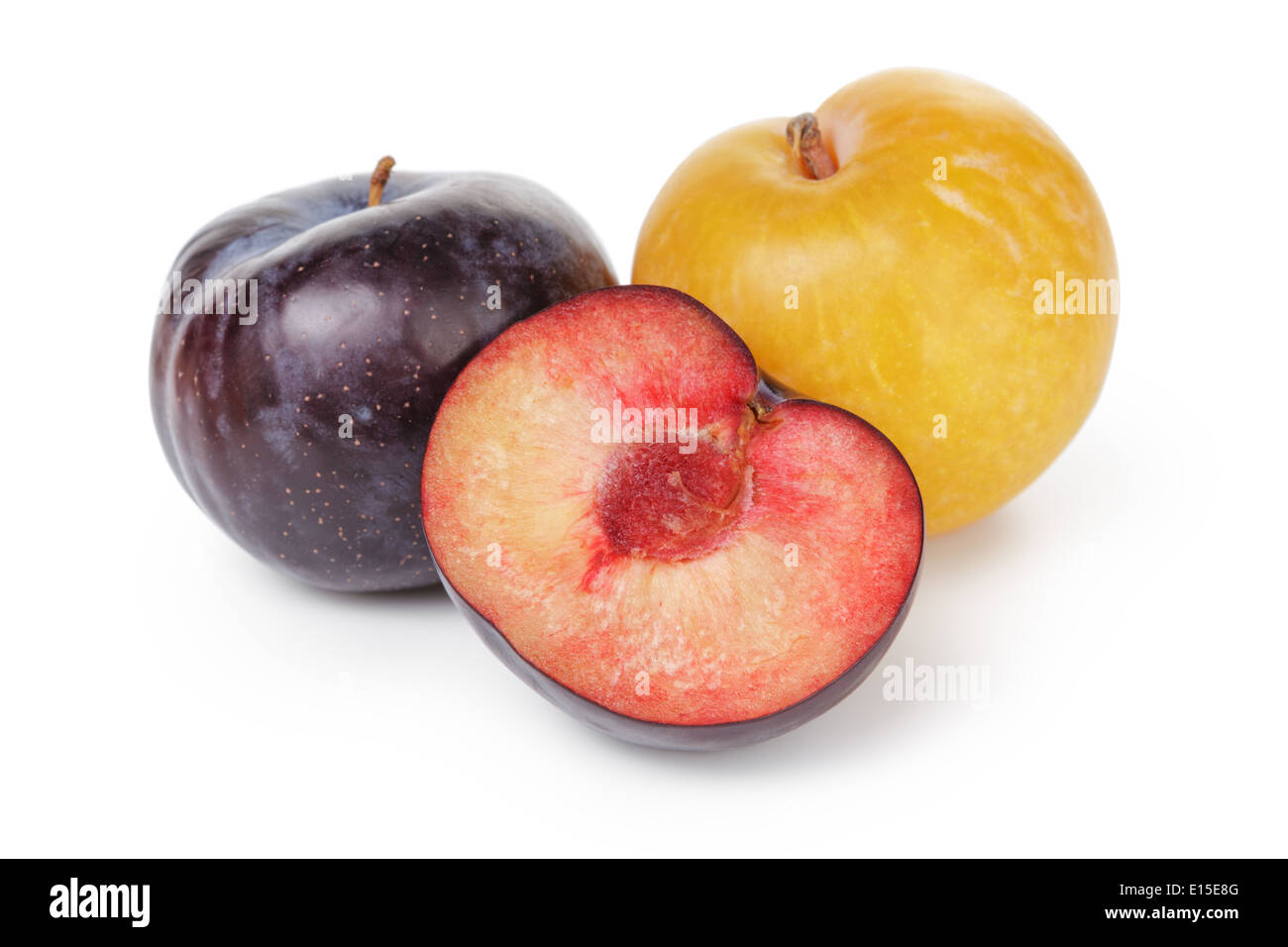 Three organic black plums hi-res stock photography and images - Alamy