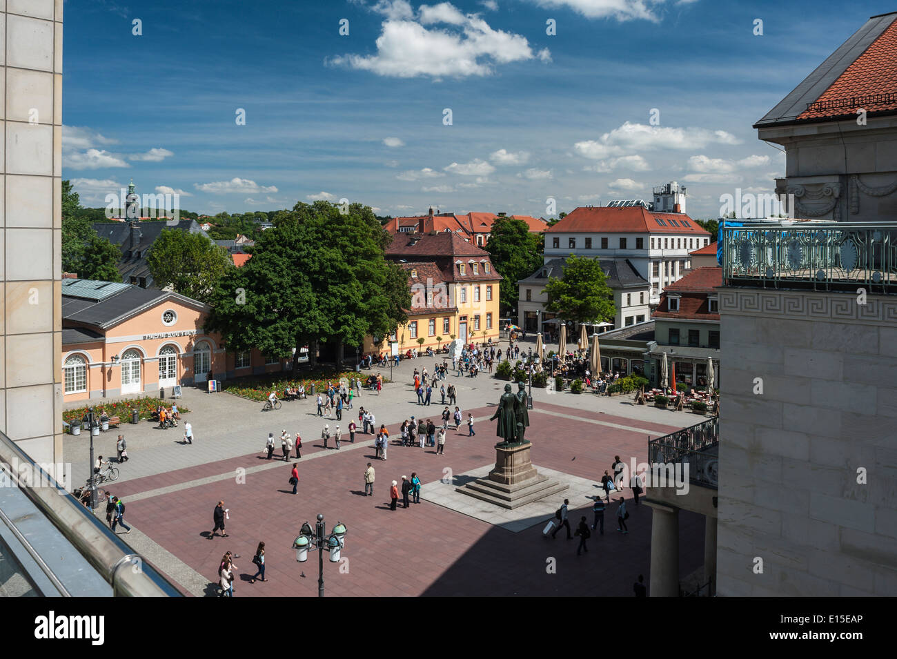 Germany, Thuringia, Weimar, Theaterplatz, View of German National ...