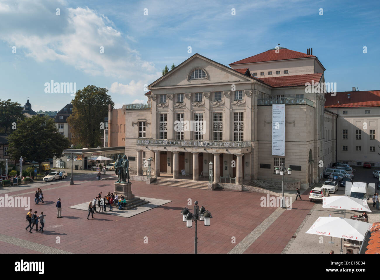 Germany, Thuringia, Weimar, Theaterplatz, View of German National ...