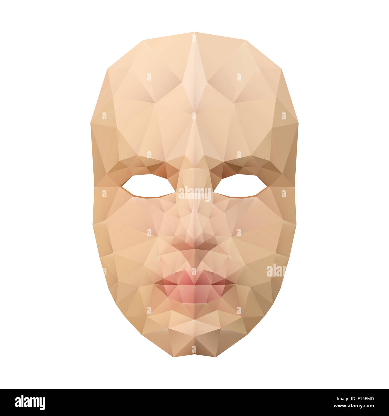 Illustration of abstract polygonal face mask on white background Stock ...