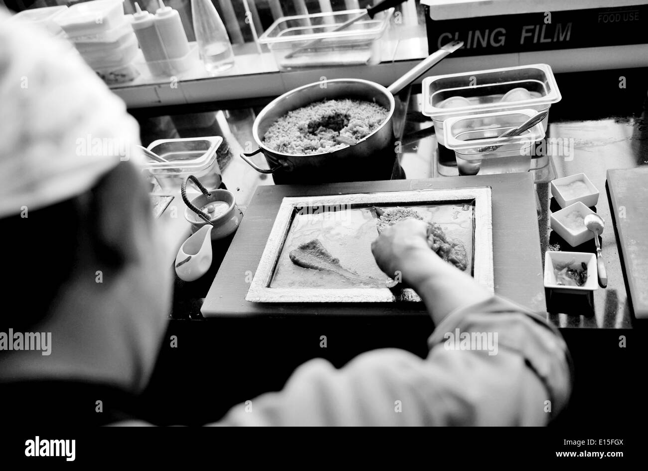 Chief getting ready for service Stock Photo - Alamy