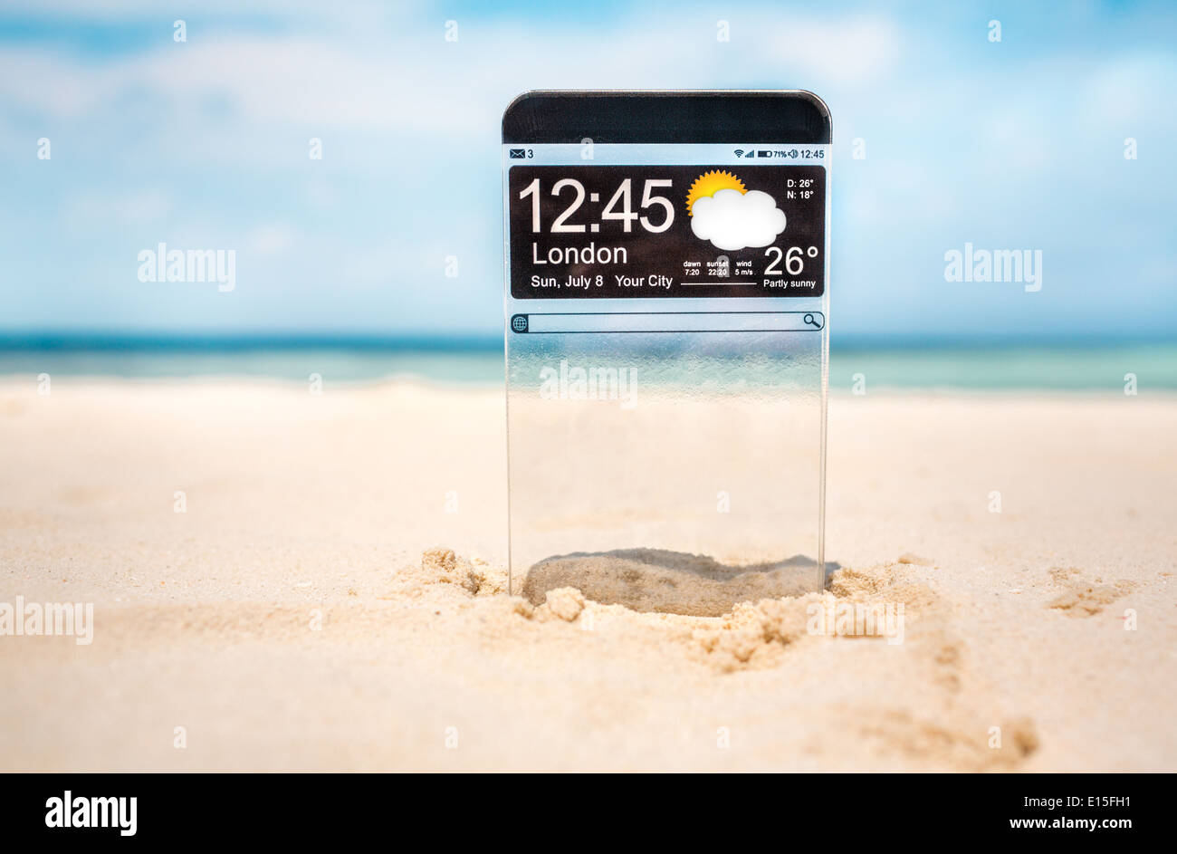 Smart phone with a transparent display Stock Photo - Alamy