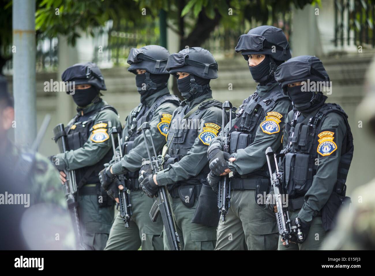 Bangkok, Bangkok, Thailand. 23rd May, 2014. Thai commandos on duty in ...