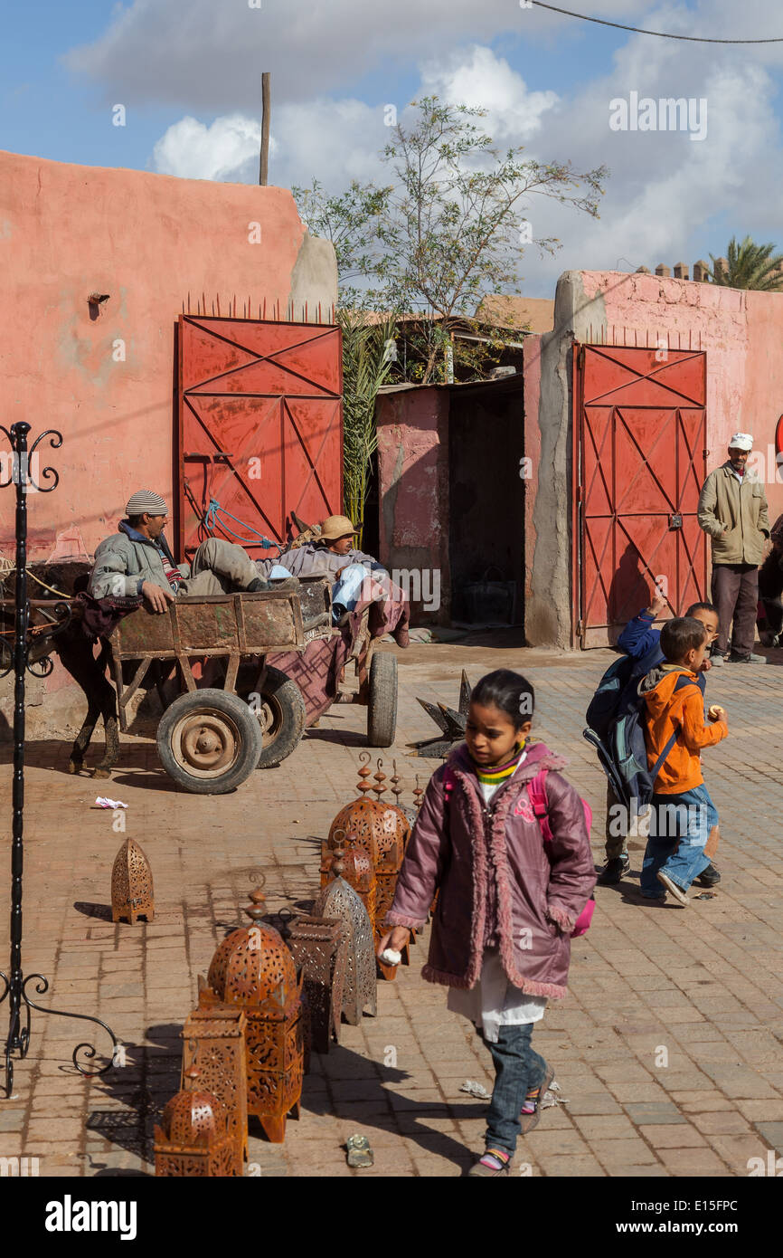 Street scene in the Medina of Marrakech, Morocco Stock Photo - Alamy