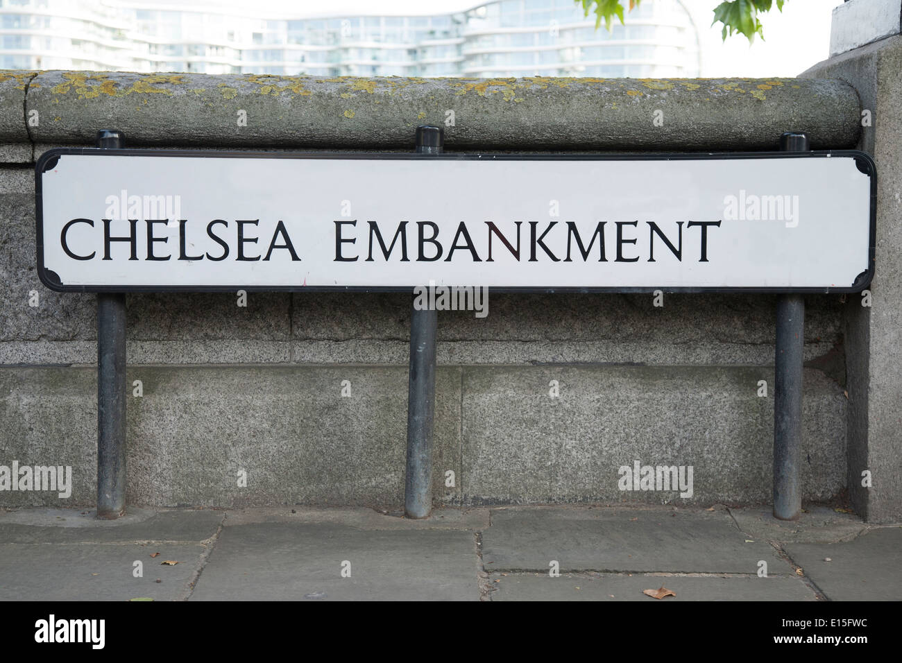 Chelsea Embankment Street Sign; London; England; UK Stock Photo - Alamy