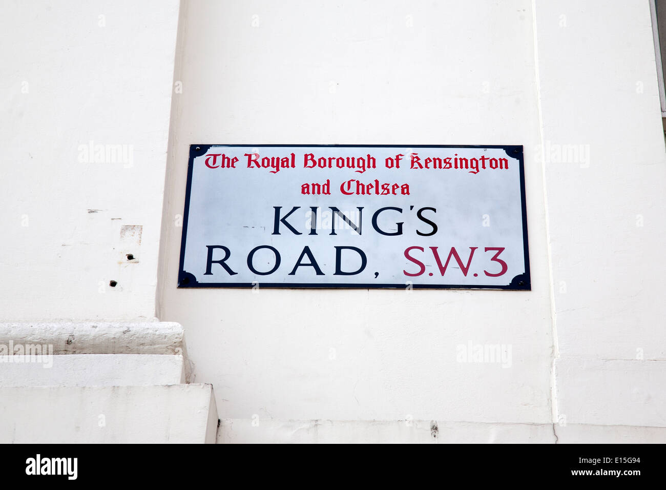 Kings Road Street Sign, Chelsea, London, England, UK Stock Photo - Alamy