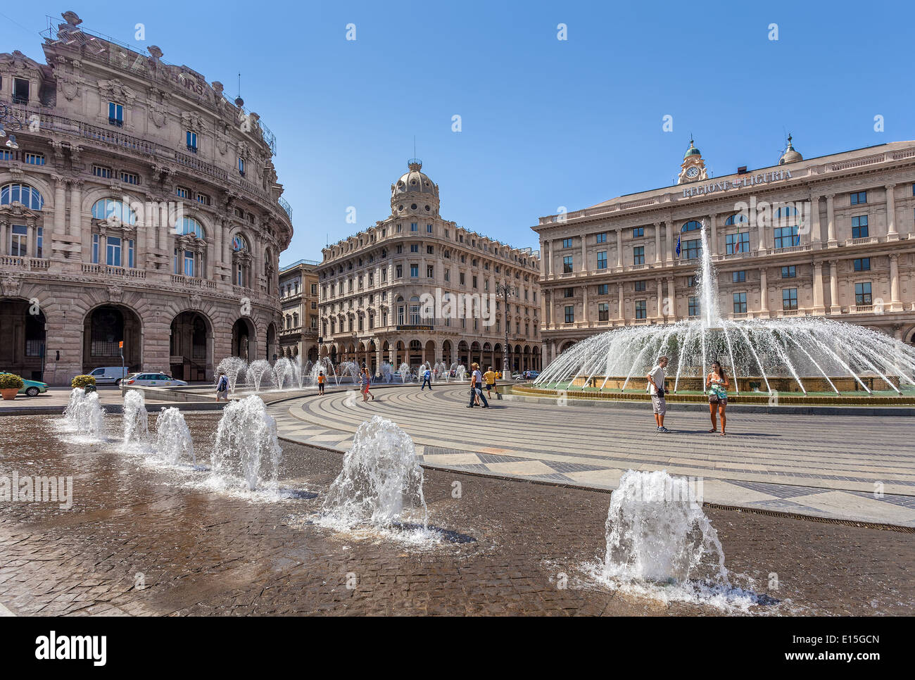 Piazza de Ferrari in Genoa, Italy Stock Photo - Alamy