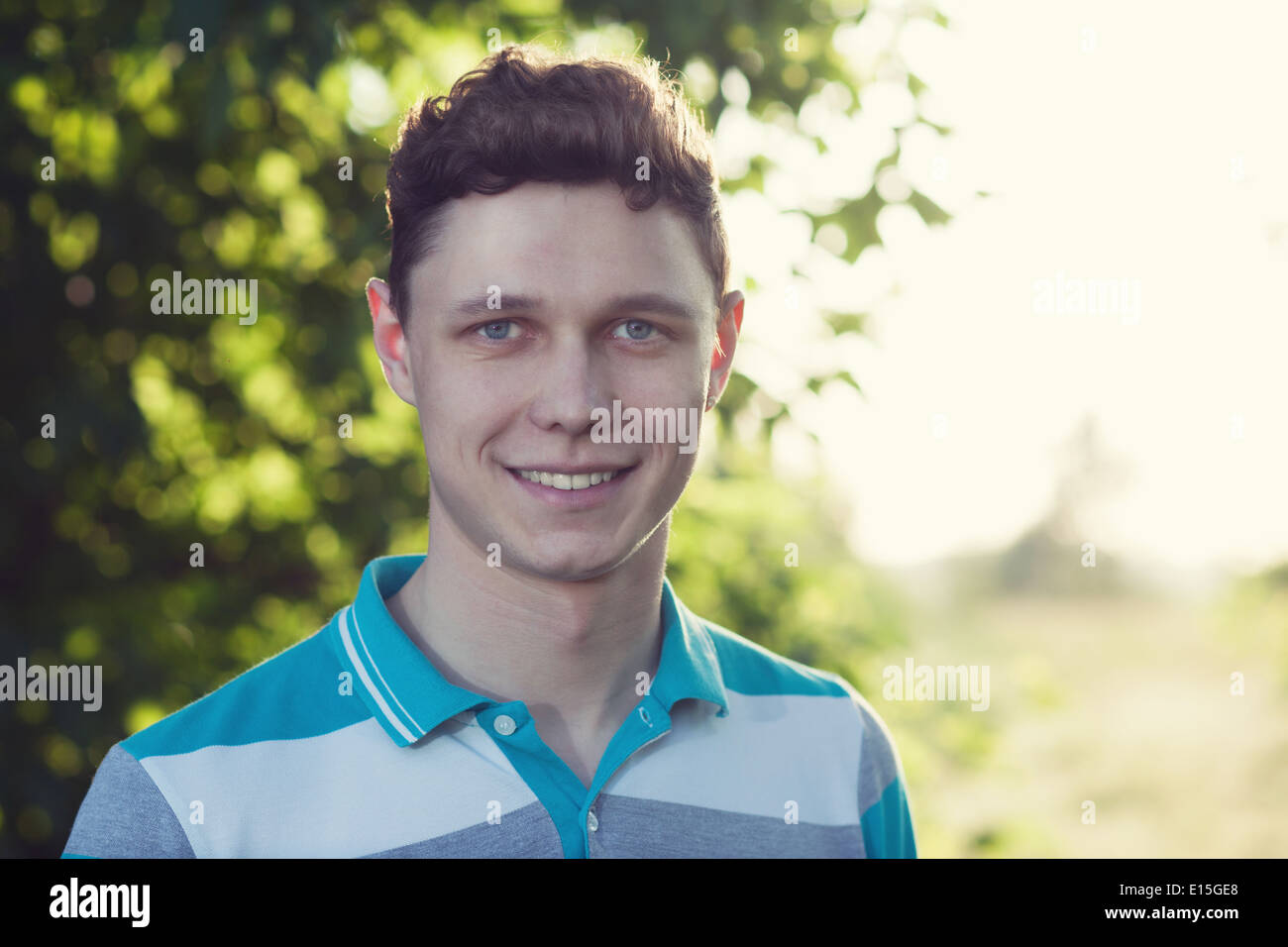 closeup portrait of smiling boys face Stock Photo - Alamy