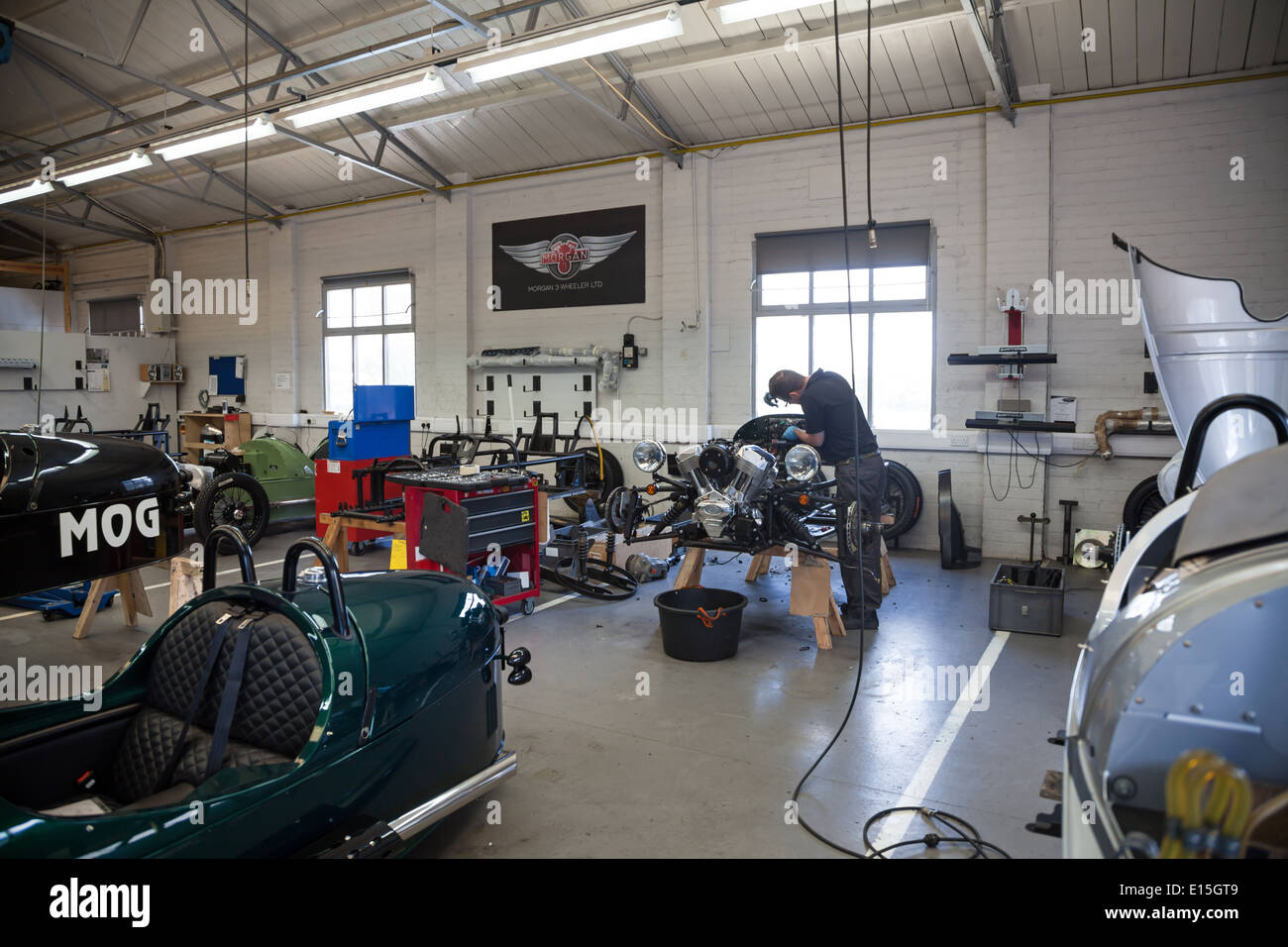 Cars being assembled by hand using Ash wood and Aluminium on the ...