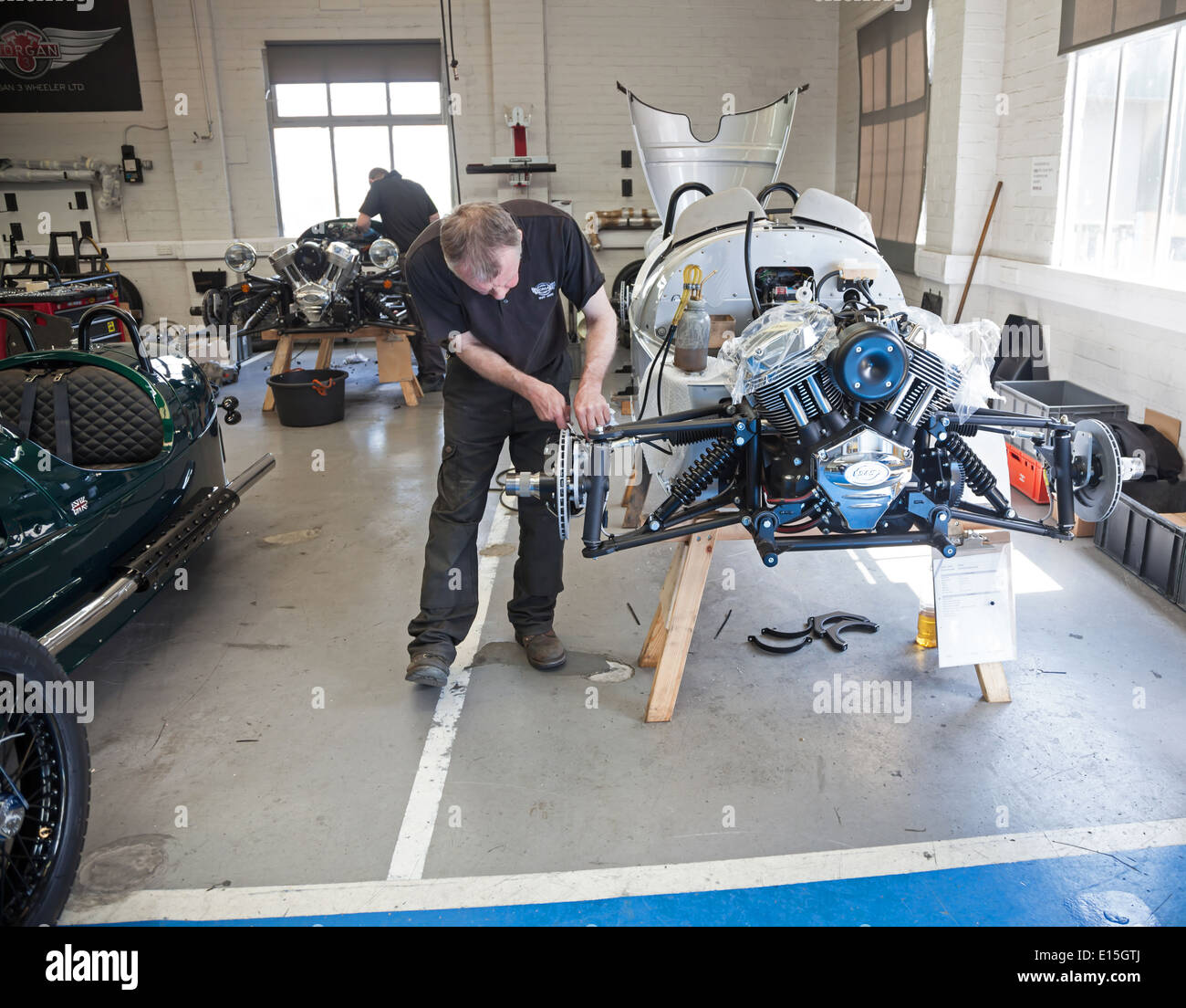 Cars being assembled by hand using Ash wood and Aluminium on the ...