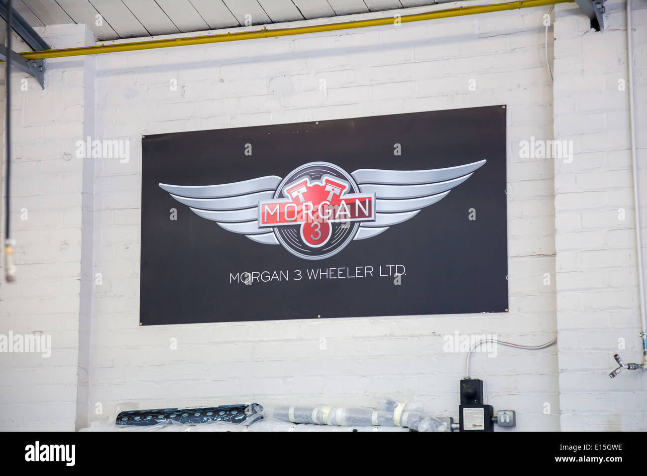 A sign at the Morgan Motors Car factory, Malvern, Worcestershire ...