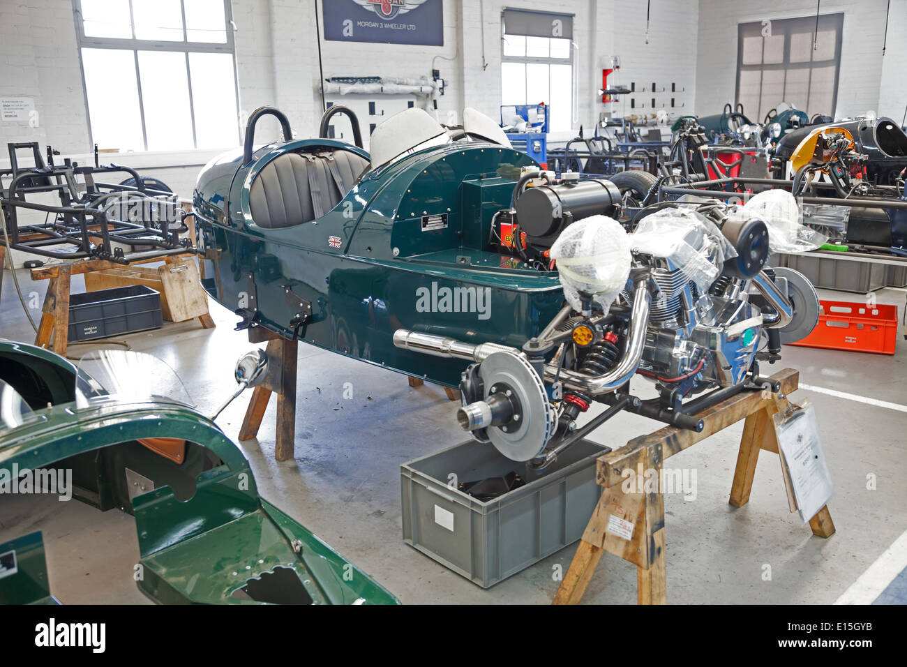 Cars being assembled by hand using Ash wood and Aluminium on the ...