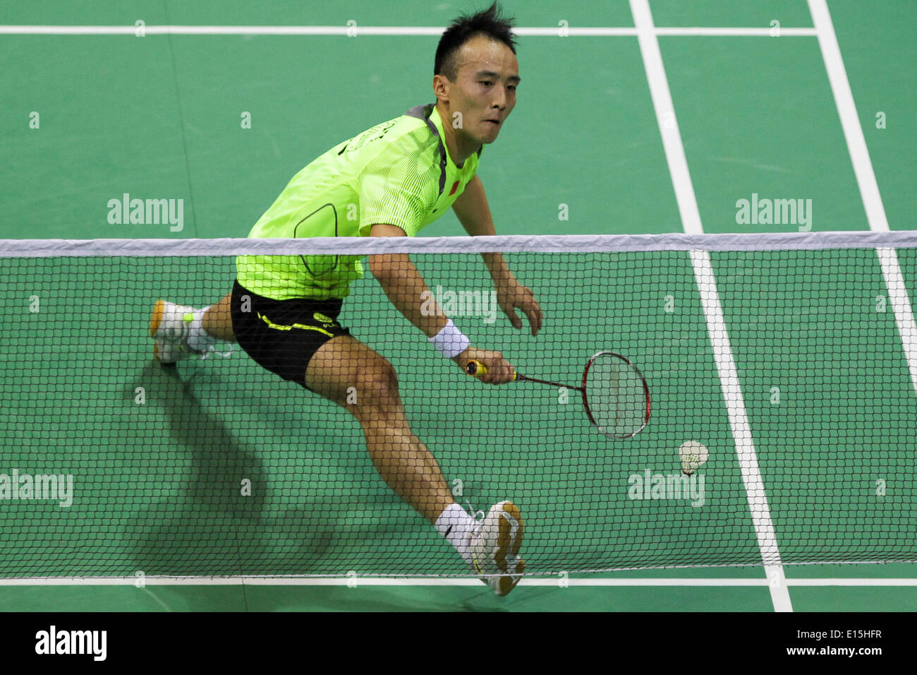 New Delhi, India. 23rd May, 2014. China's Du Pengyu competes during the ...
