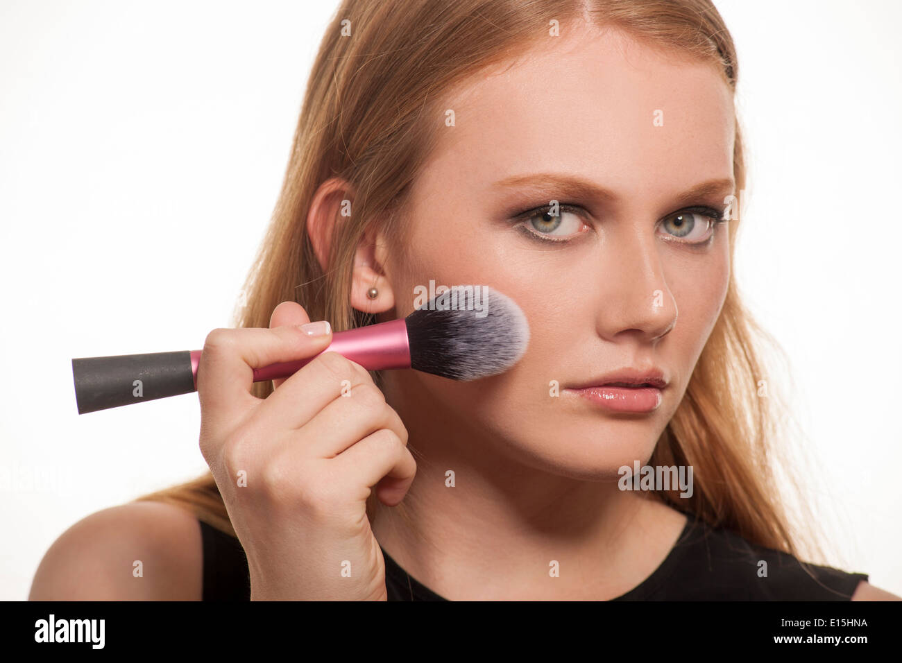 Teenager make up applying hi-res stock photography and images - Alamy