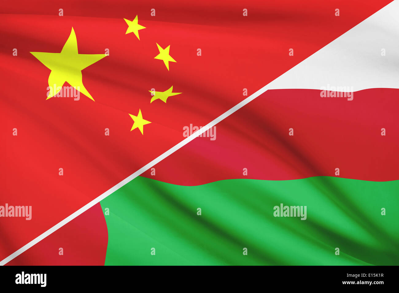 Oman china flag hi-res stock photography and images - Alamy