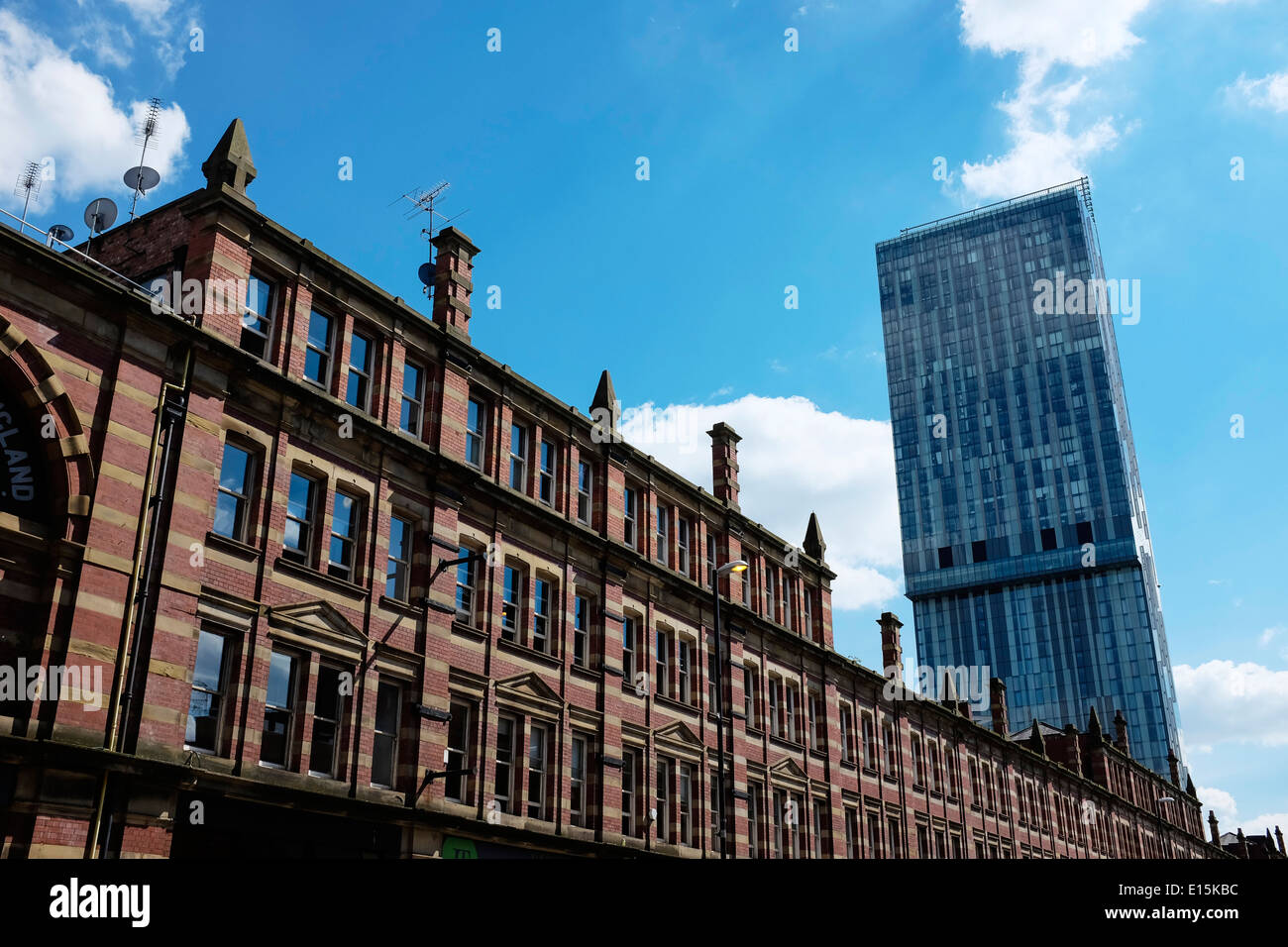 The Beetham Tower Hilton Hotel on Deansgate Manchester UK Stock Photo ...