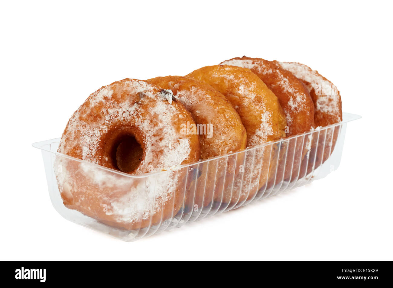 Packed donuts isolated on the white background Stock Photo - Alamy