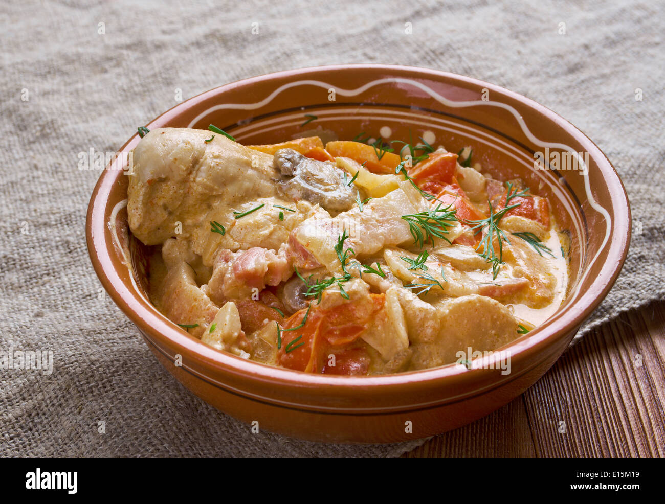 Crow stew is a stew made primarily from the meat of a crow,onion, bacon ...