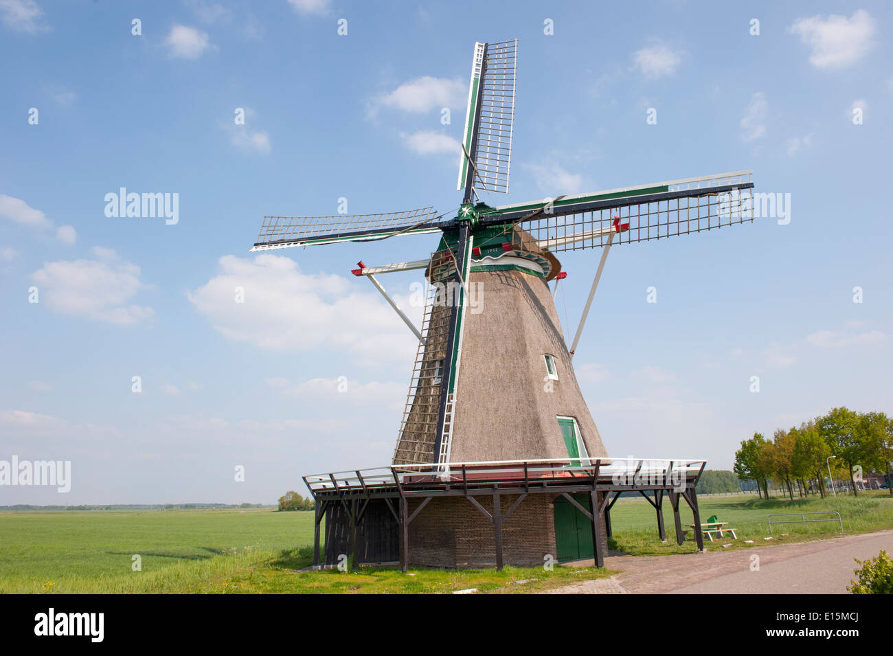 Dutch flour windmill landscape hi-res stock photography and images - Alamy